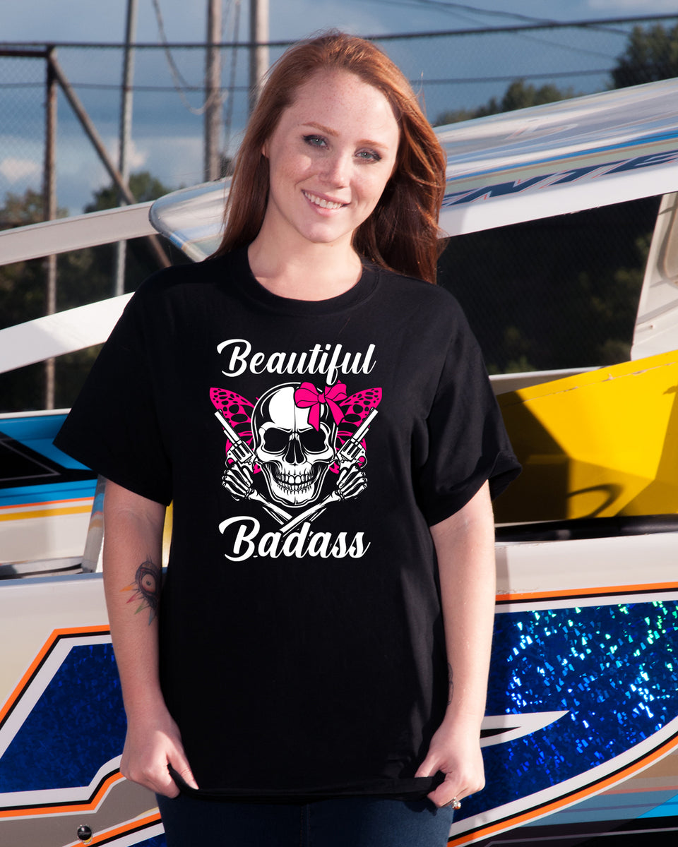 1367 Beautiful Badass (Skull) – Trashy Biker Apparel